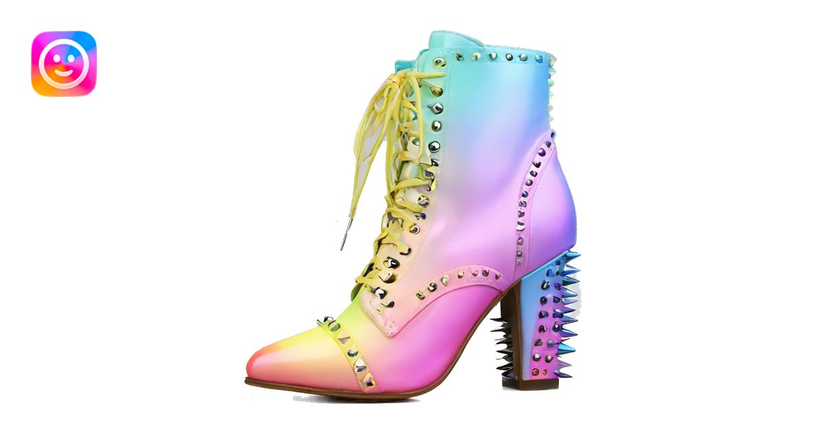Realistic isolated top front view of a pair of pastel Iridescent ombre ...