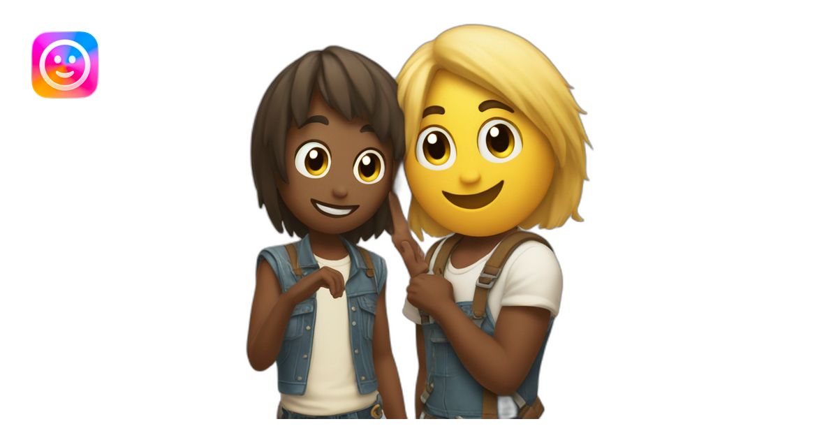 two album rool friend saying hey to each other emoji | AI Emoji Generator