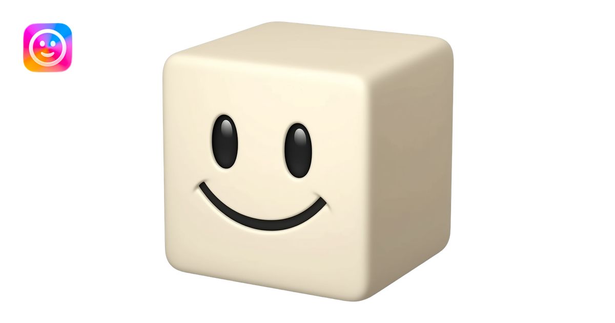 Tofu with a smiling face emoji | AI Emoji Generator