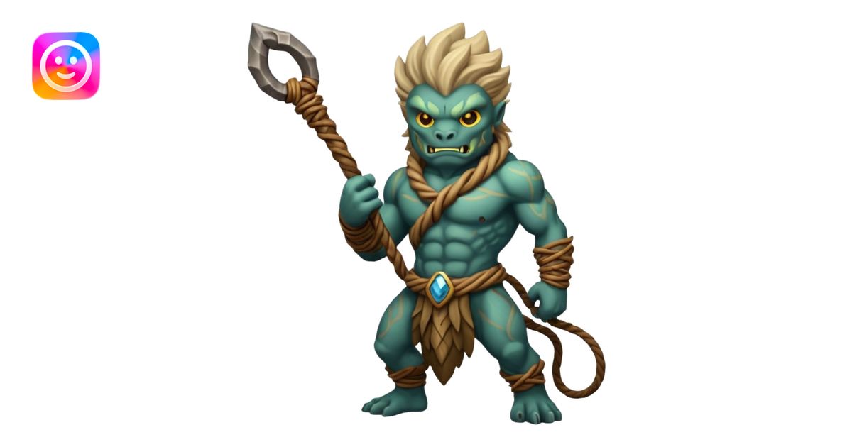 earth elemental long whip emoji | AI Emoji Generator