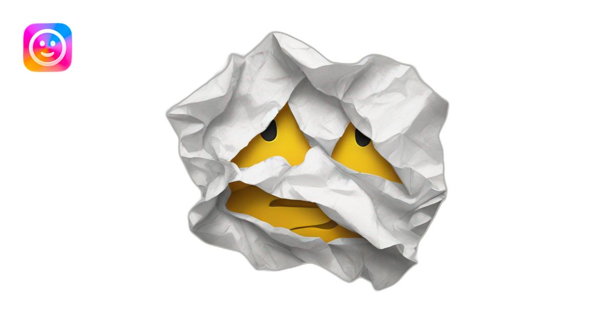crumpled paper emoji | AI Emoji Generator