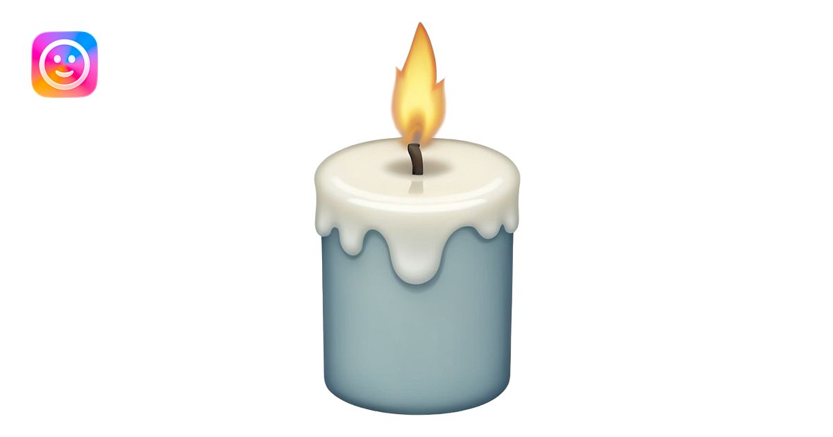 A simple emoji-style illustration of a candle with no flame, the wick ...