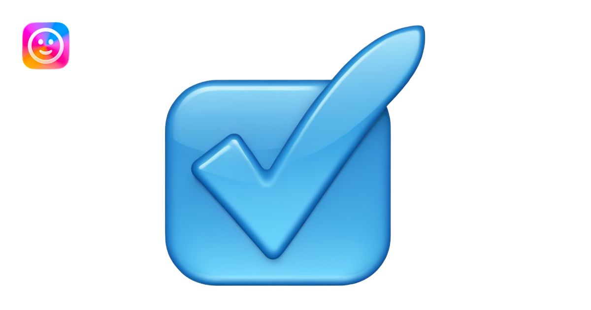 Make me a insta blue tick emoji emoji | AI Emoji Generator