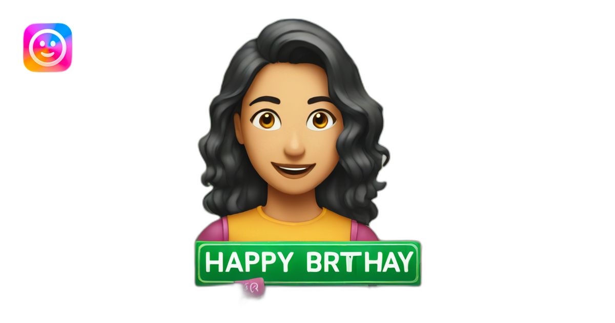 “happy birthday Priya” text on a sign emoji | AI Emoji Generator