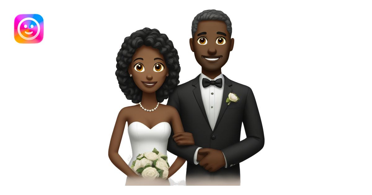 Black Married couple emoji | AI Emoji Generator