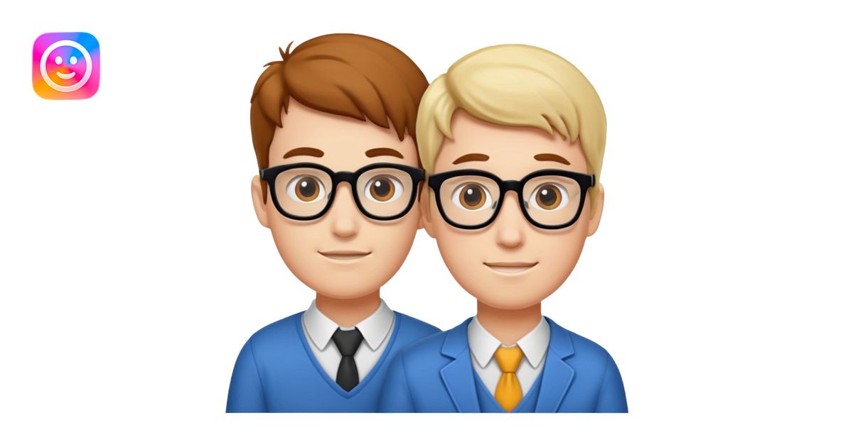 2 nerds emoji | AI Emoji Generator