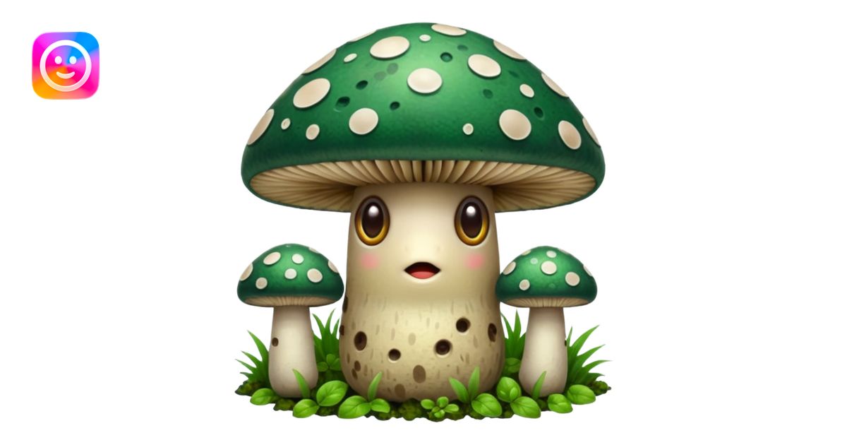 mushrooms with eyes emoji | AI Emoji Generator