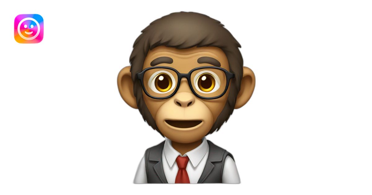 Professor monkey emoji | AI Emoji Generator