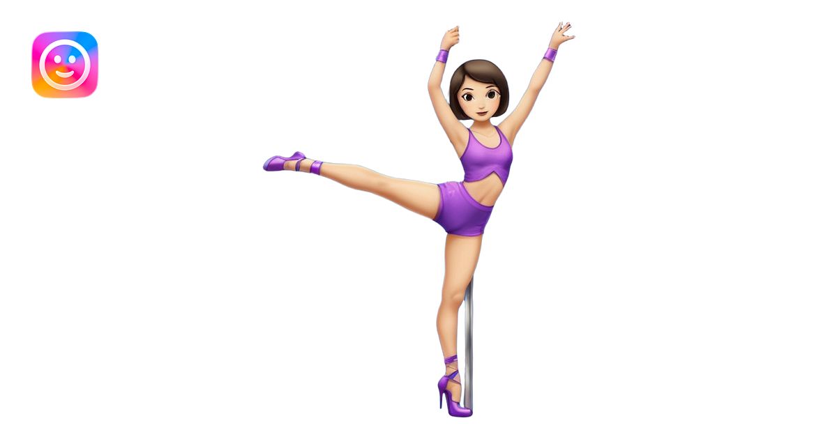 brunette with short hair (bob) and light skin pole dancing , two legs ...