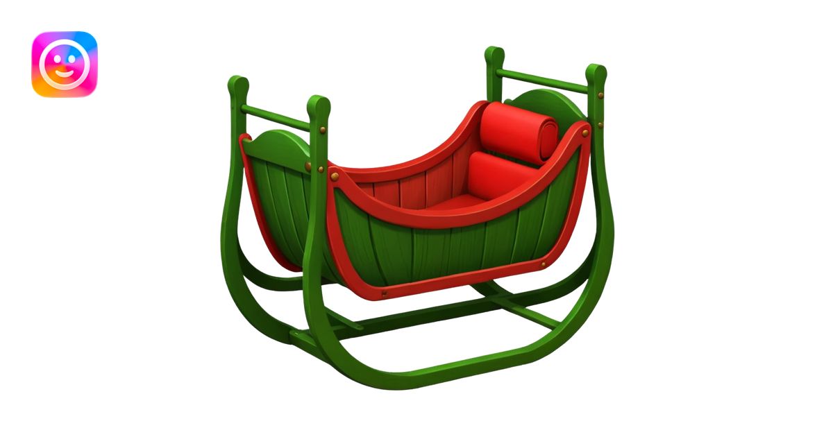 Cradles green and red color emoji | AI Emoji Generator