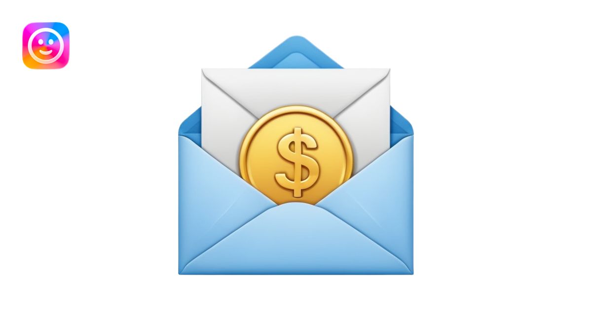 Salary enclosed in an envelope emoji | AI Emoji Generator