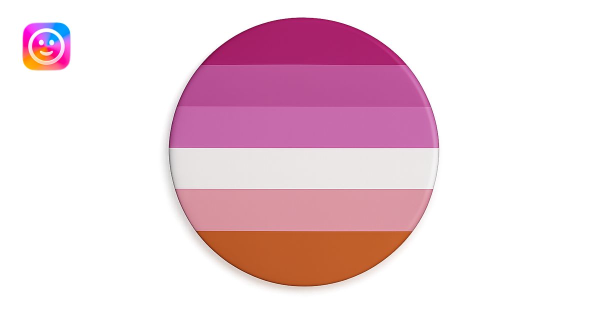 lesbian pride flag, circular badge, modern look, no text image | AI ...