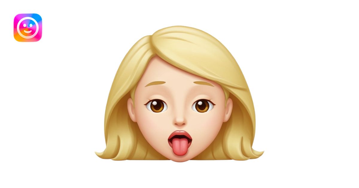 Laying down person with tongue out emoji | AI Emoji Generator