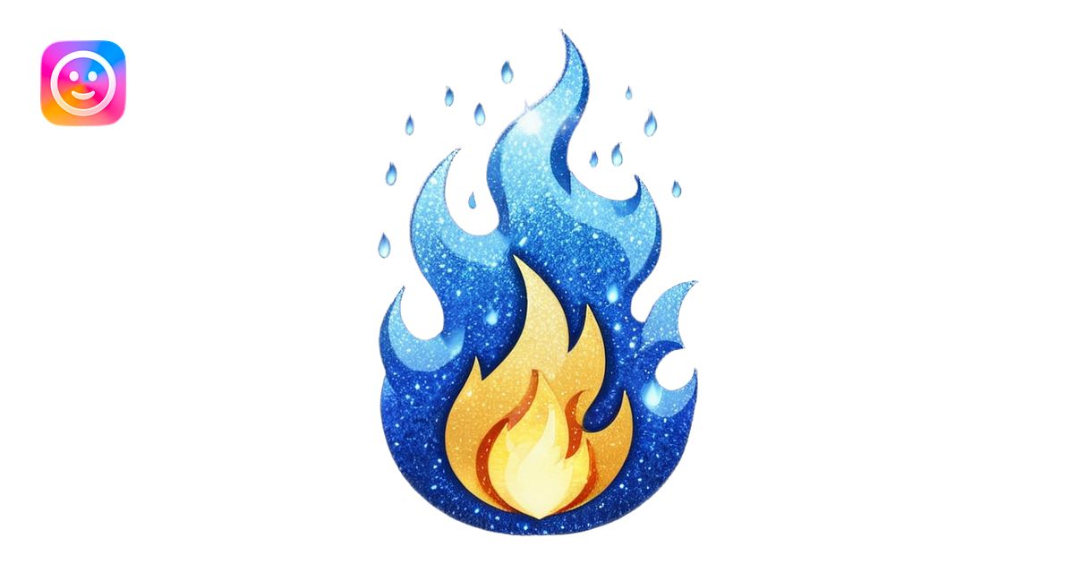 navy blue glitter fire emoji | AI Emoji Generator