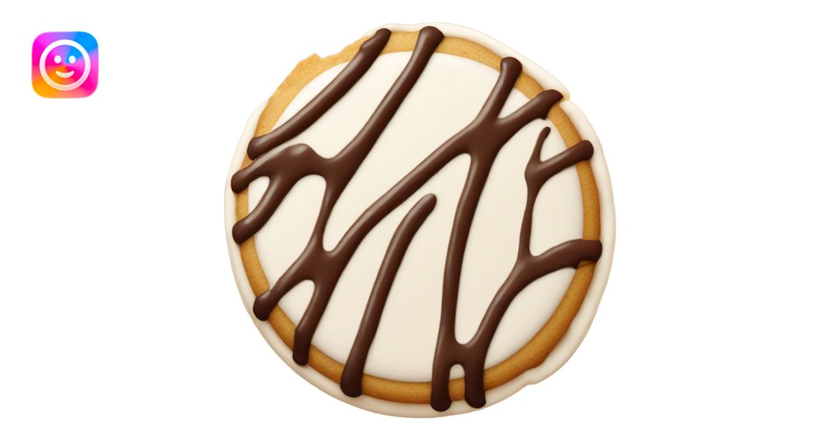 One Black and white cookie half and half emoji | AI Emoji Generator