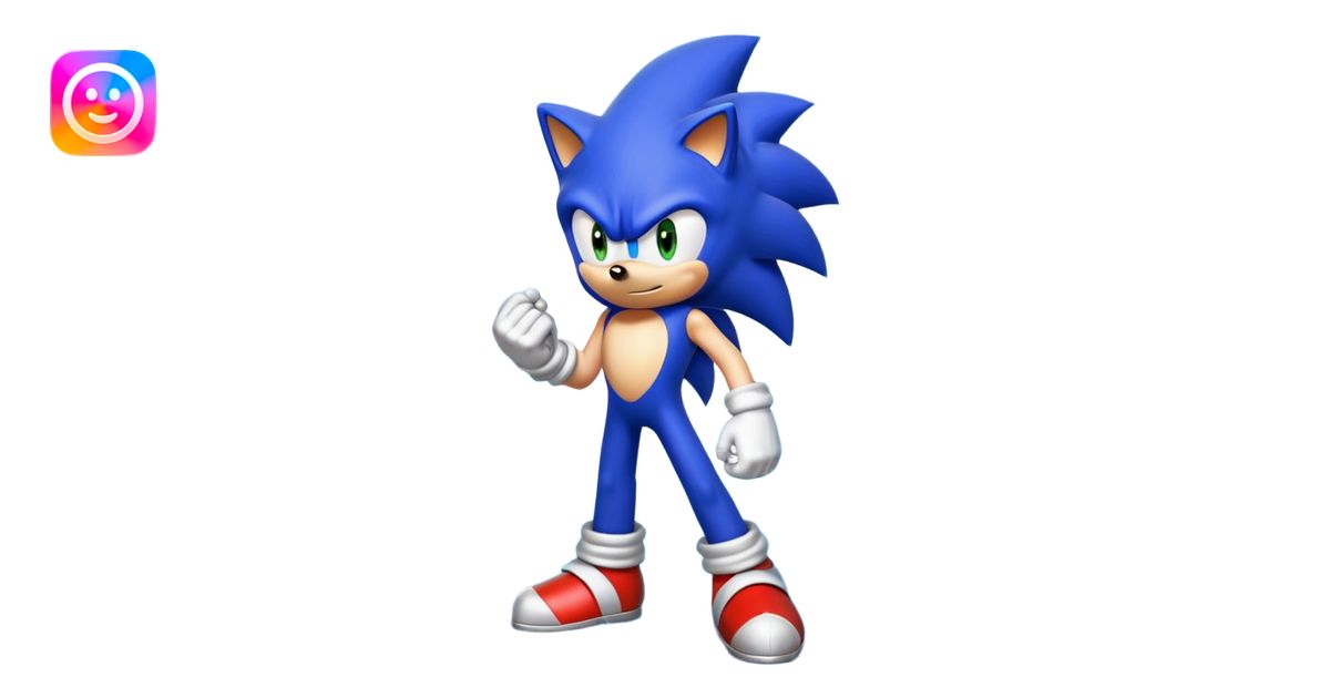 I want Sonic the hedgehog with the 7 chaos emeralds and the Goku aura ...