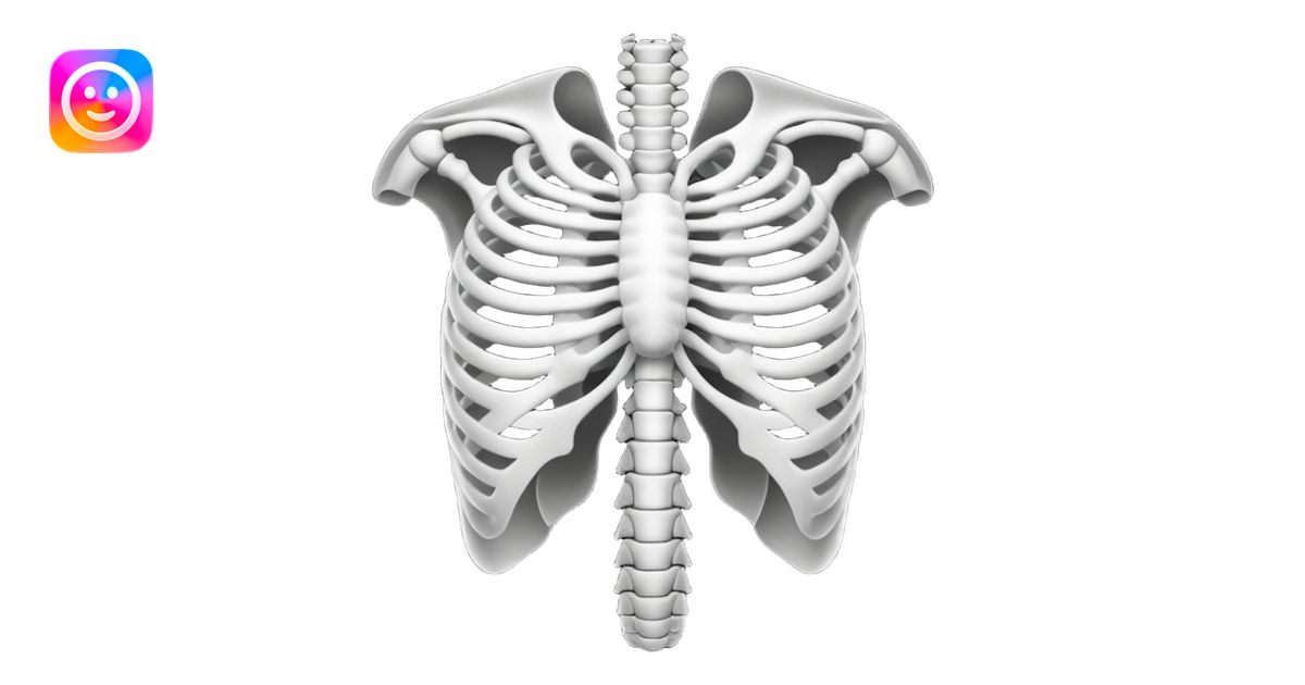 Ribcage X ray emoji | AI Emoji Generator