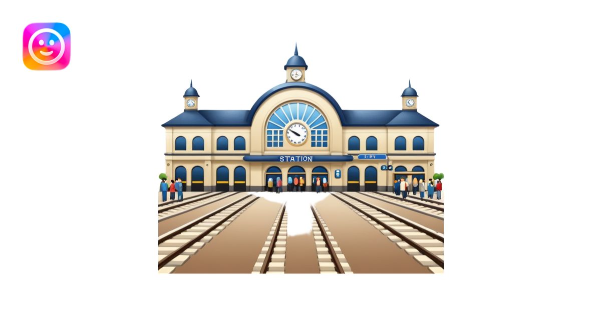 railway station in PNG format emoji | AI Emoji Generator