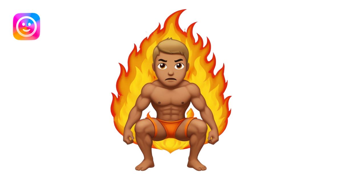 Man peeing fire emoji | AI Emoji Generator