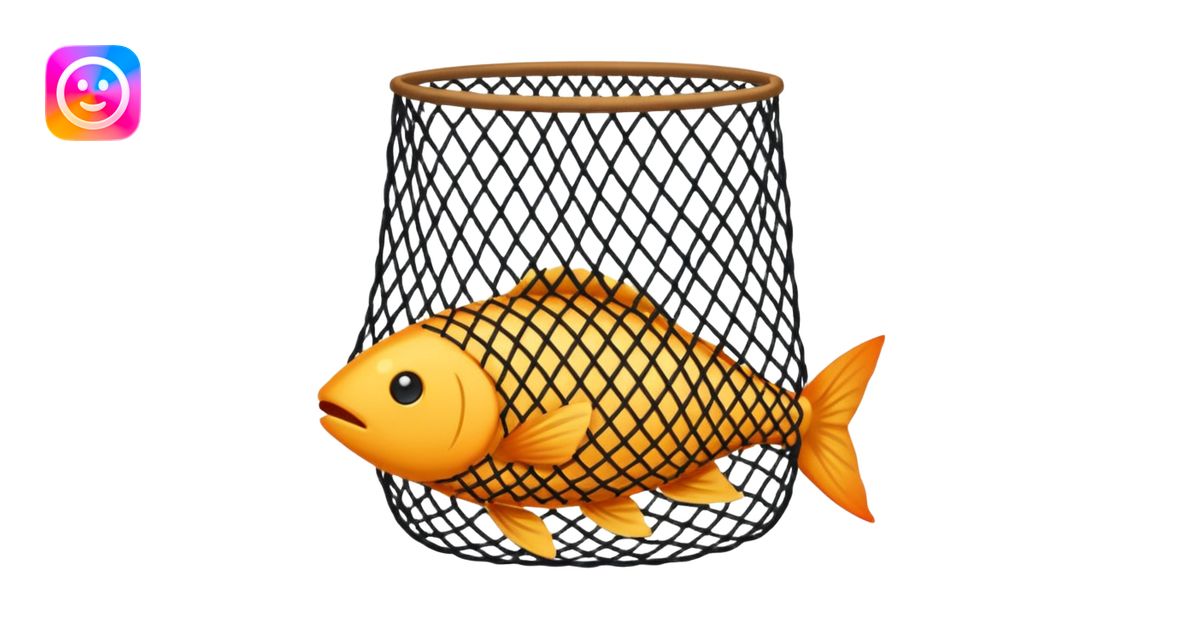Fish net without fish in it emoji | AI Emoji Generator