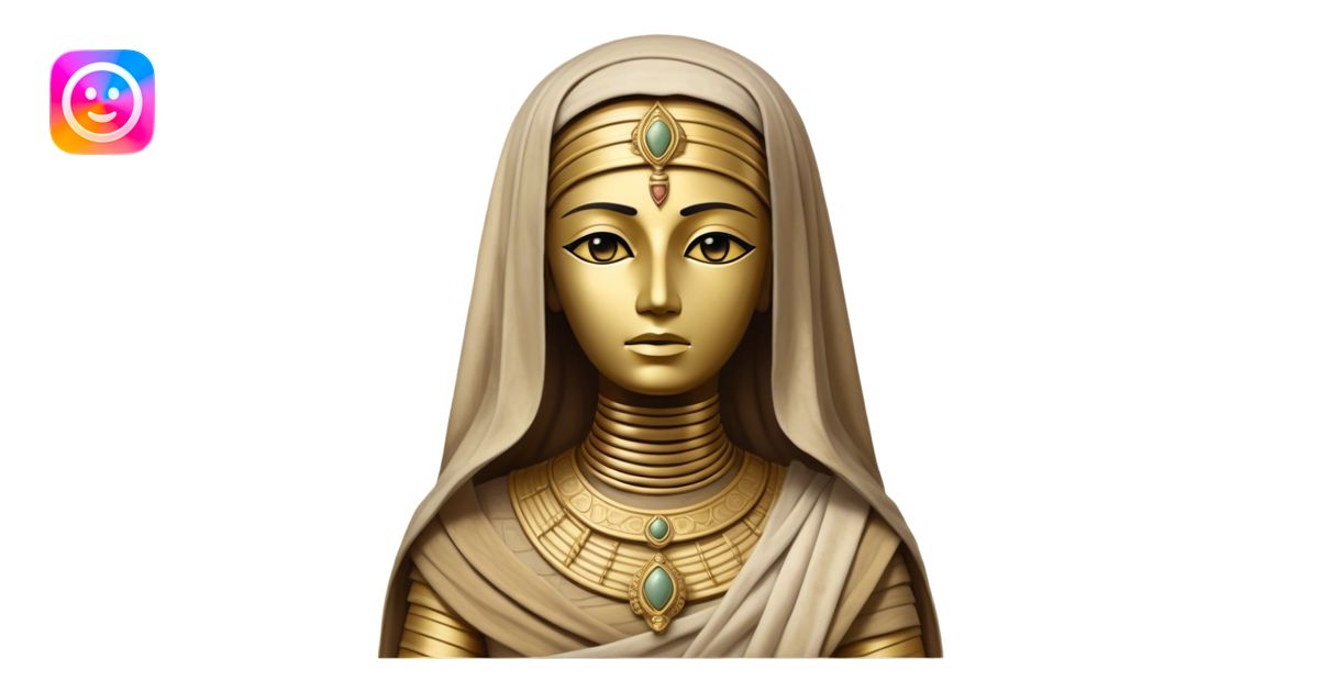 Cinematic Noble Mummy Portrait Emoji, Regal and timeless, with a ...