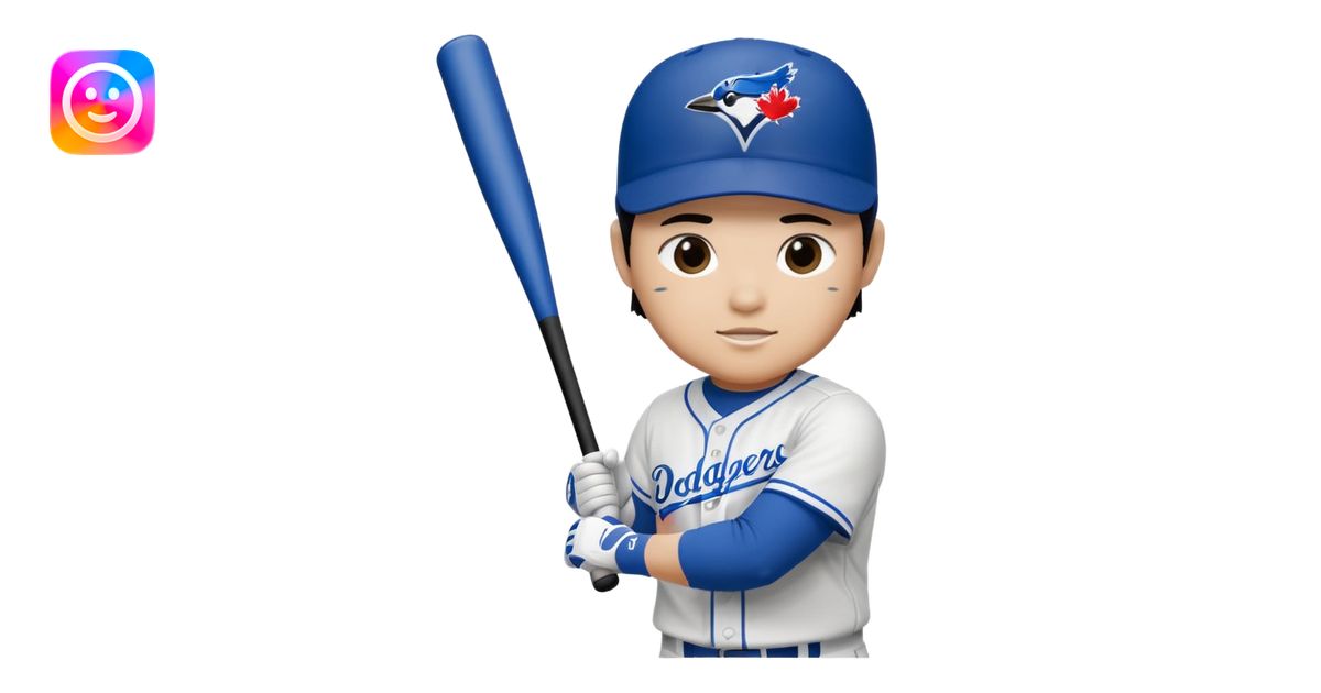 MLB TORONTO BLUE JAYS hitting Ohtani from LA Dodgers with a bat emoji ...