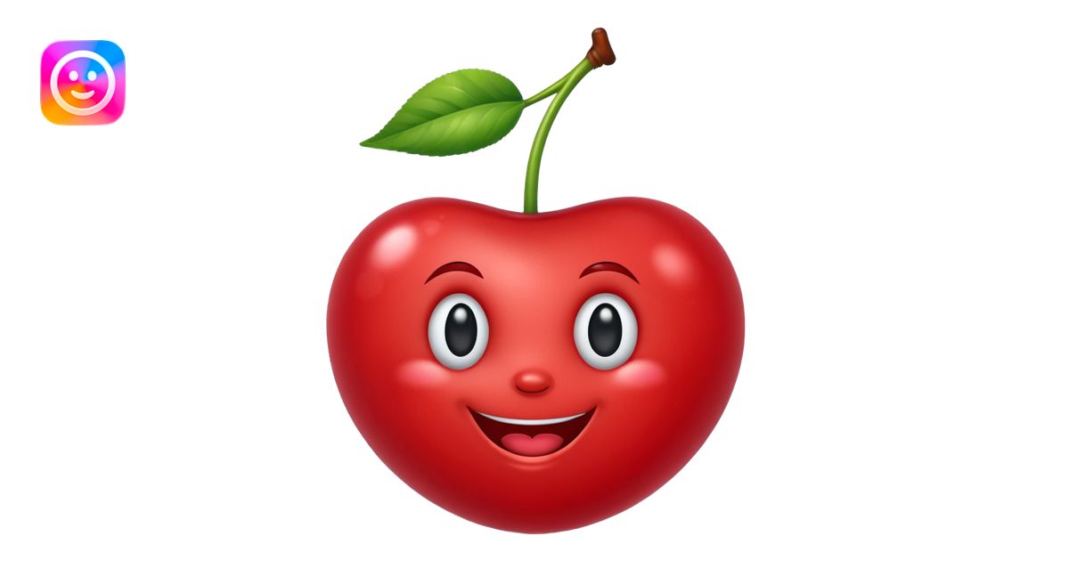bubbly smiling cherry emoji | AI Emoji Generator
