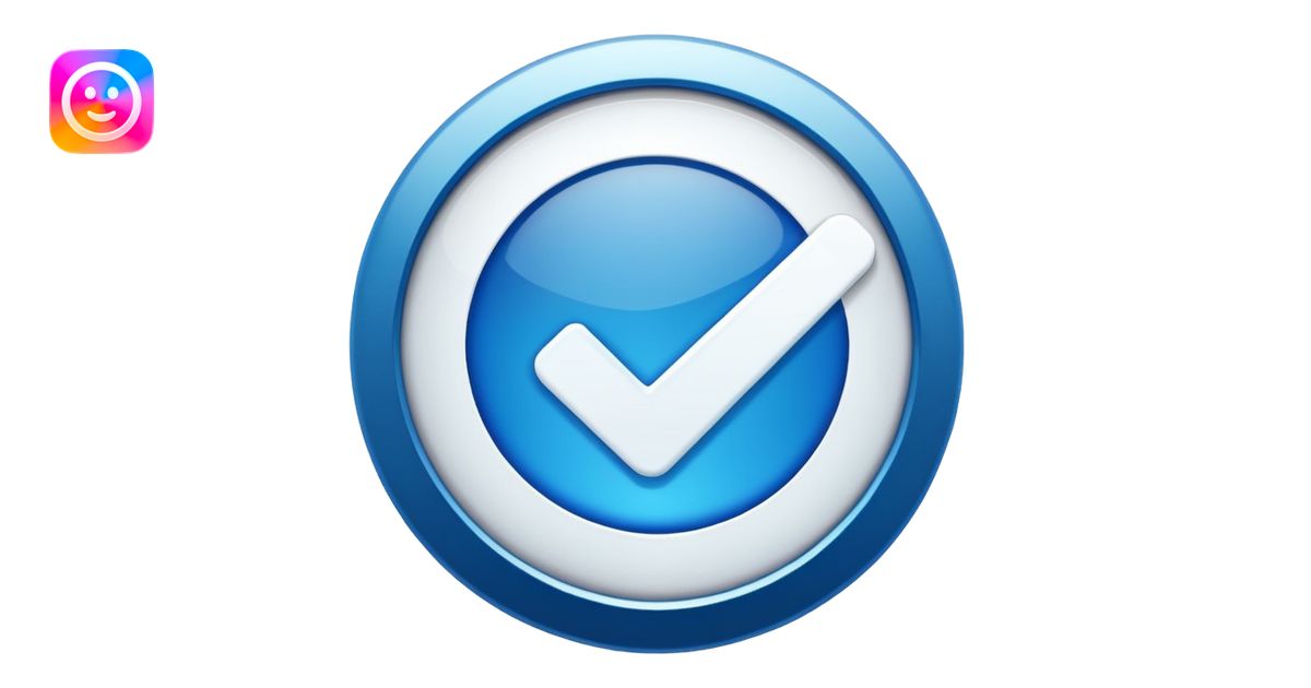 Instagram blue tick verified badge emoji emoji | AI Emoji Generator