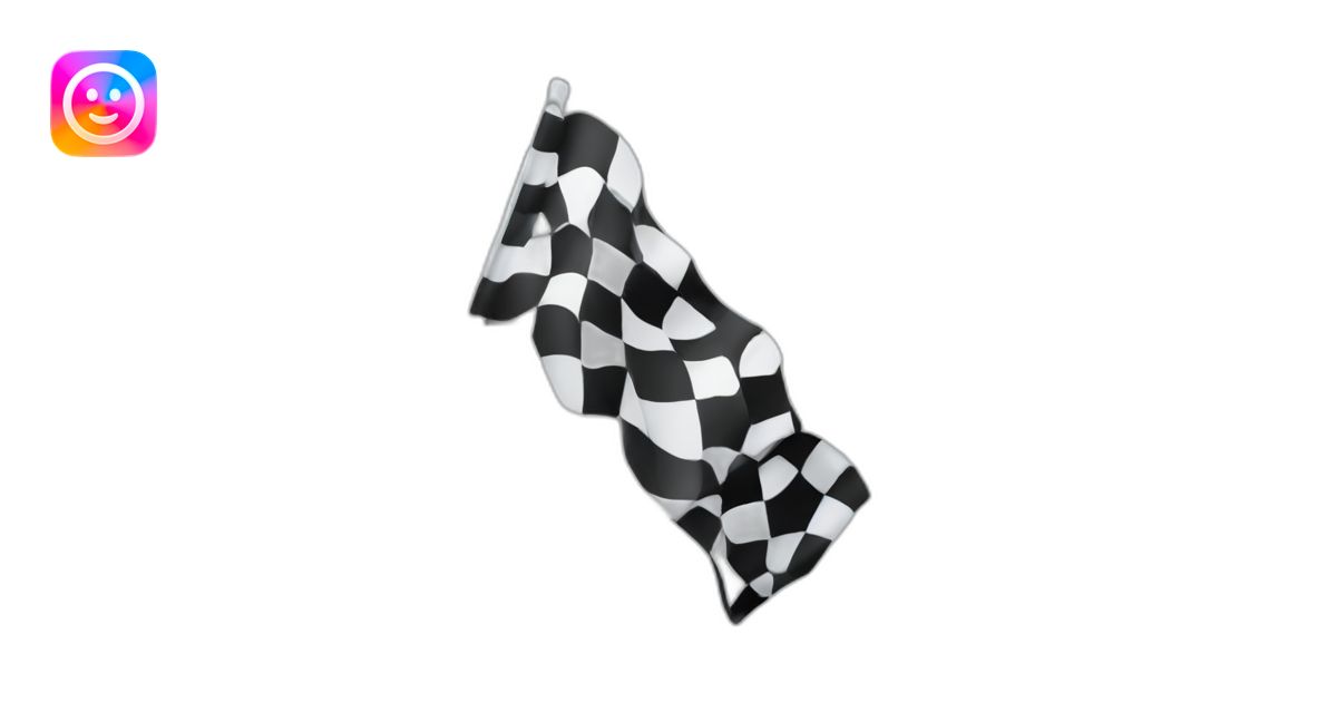 racing finish flag line emoji | AI Emoji Generator