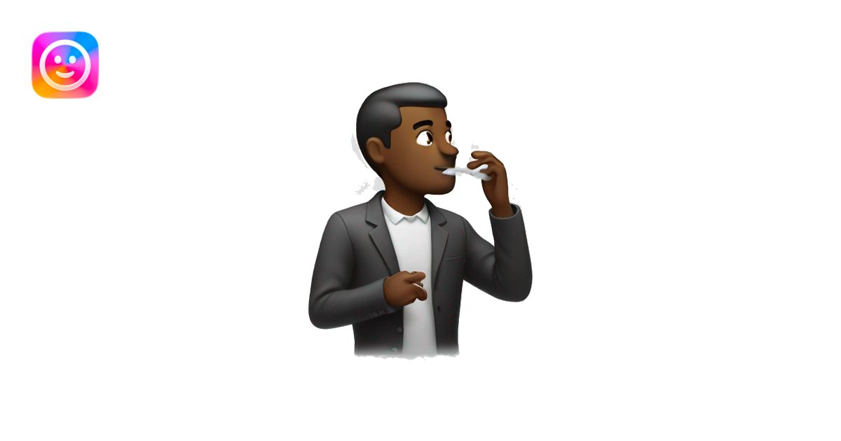 man vaping into a cloud emoji | AI Emoji Generator