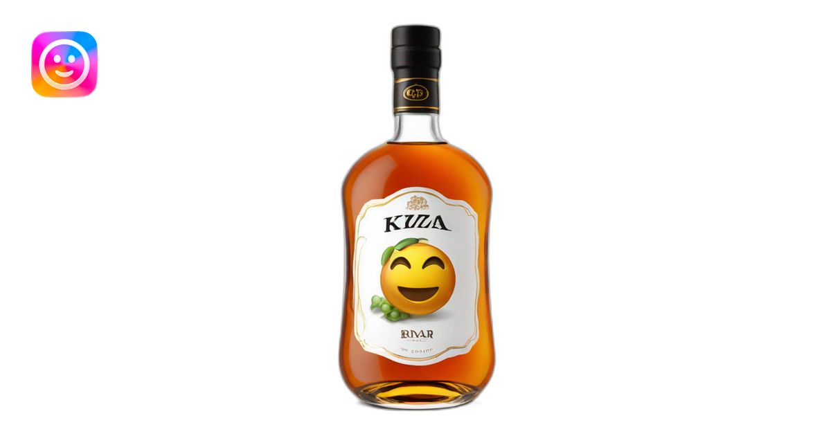 6 years Kizlyar brandy with black logo emoji | AI Emoji Generator