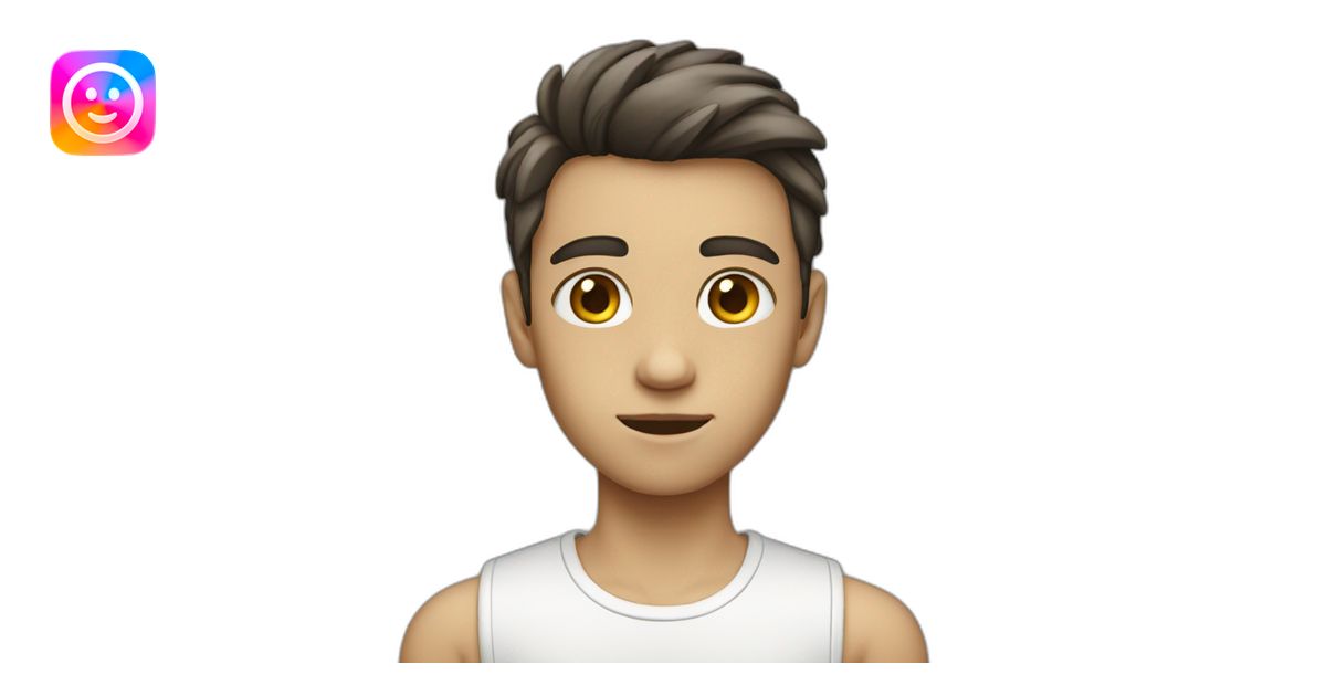 White teenager, Skinny emoji | AI Emoji Generator