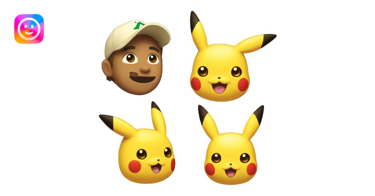 Pikachu et évoli emoji | AI Emoji Generator