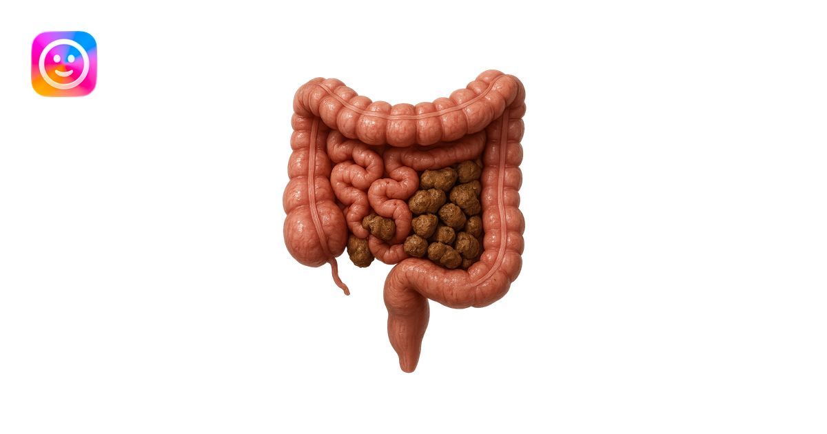 intestino umano anatomico realistico con feci spezzettate ...