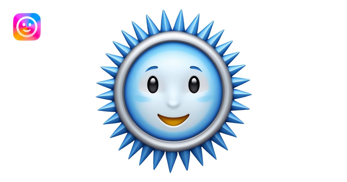 blue tick verification emoji Shape: Circular Edge: Zigzag / spiky ...