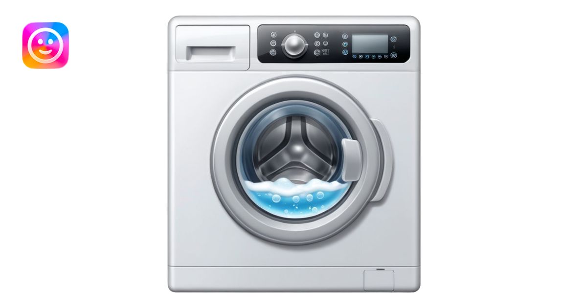 washing machine with bubbles emoji | AI Emoji Generator
