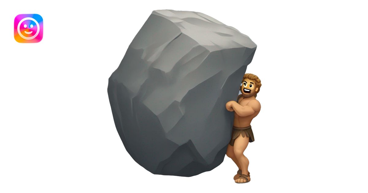 hercules lifting a giant big boulder rock behind the back. show the ...
