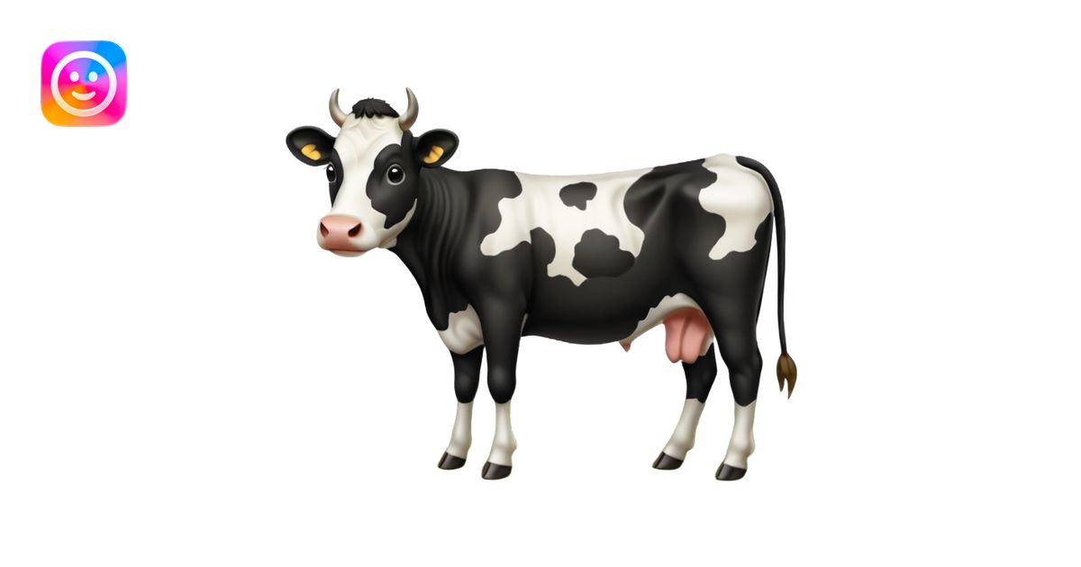 white black cow tail emoji | AI Emoji Generator