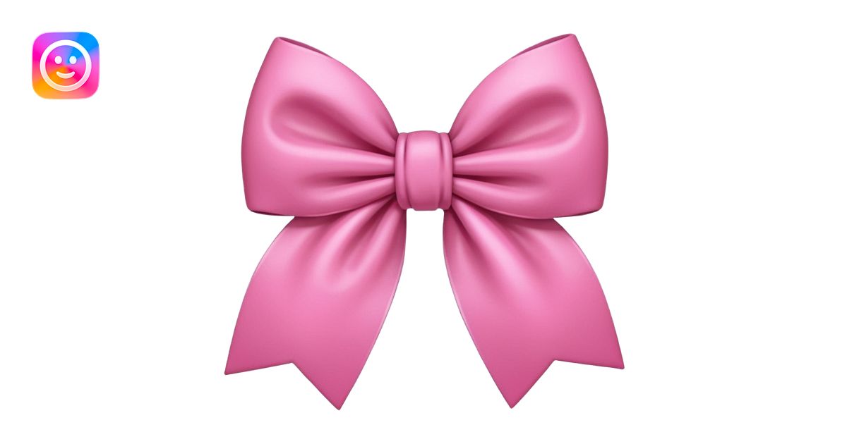 Pink coquette aesthetic bow emoji | AI Emoji Generator