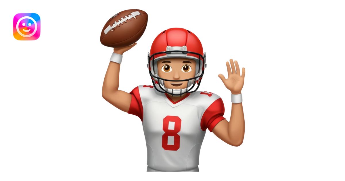 guy catching football emoji | AI Emoji Generator