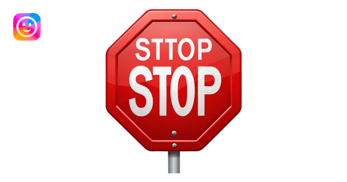 stop symbol emoji | AI Emoji Generator