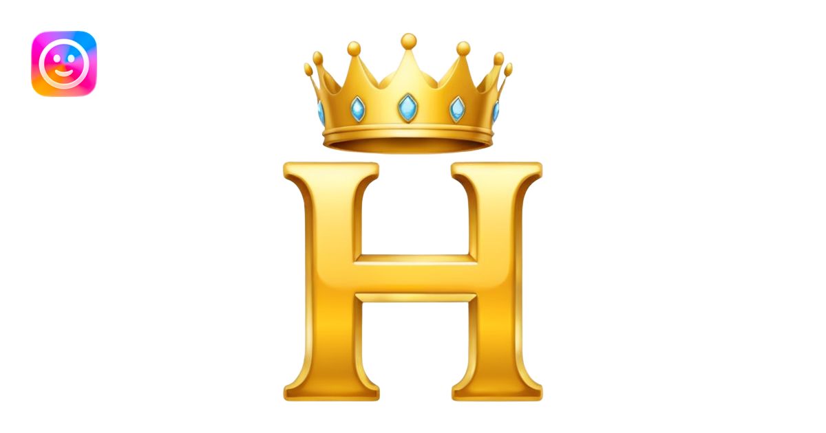 Letra H con corona emoji | AI Emoji Generator