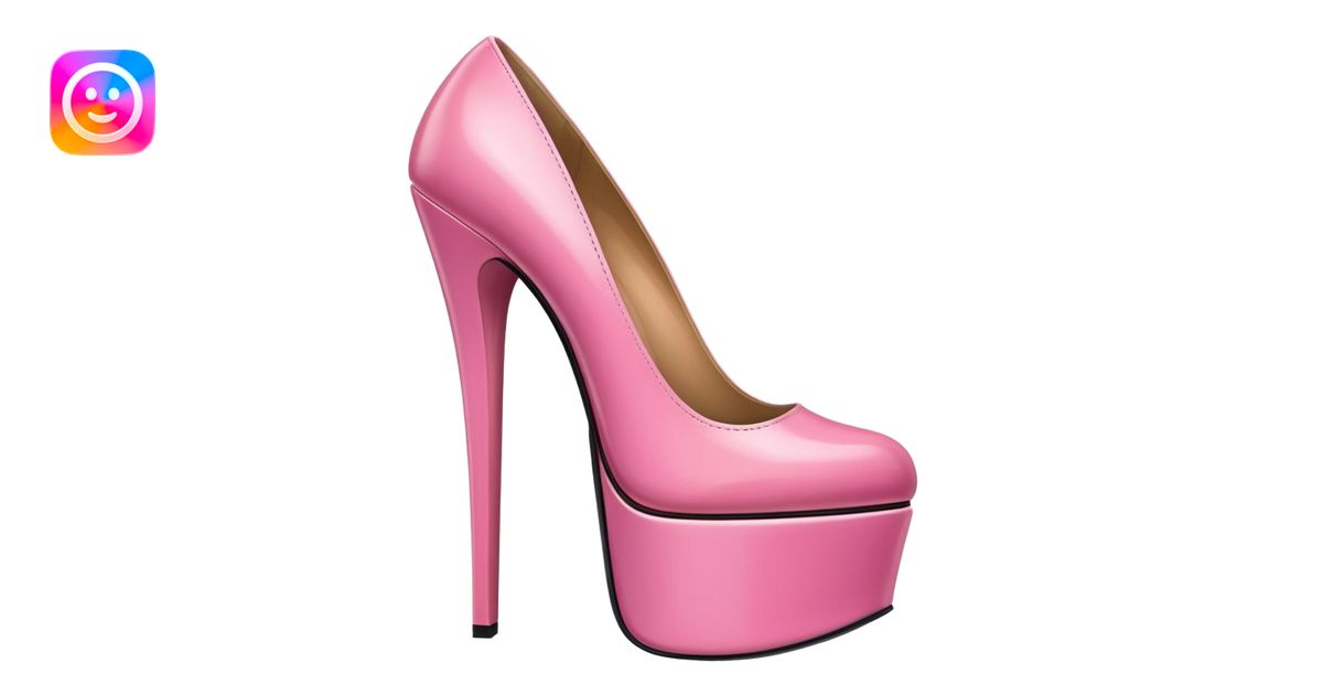 giant pink platform shoe emoji | AI Emoji Generator