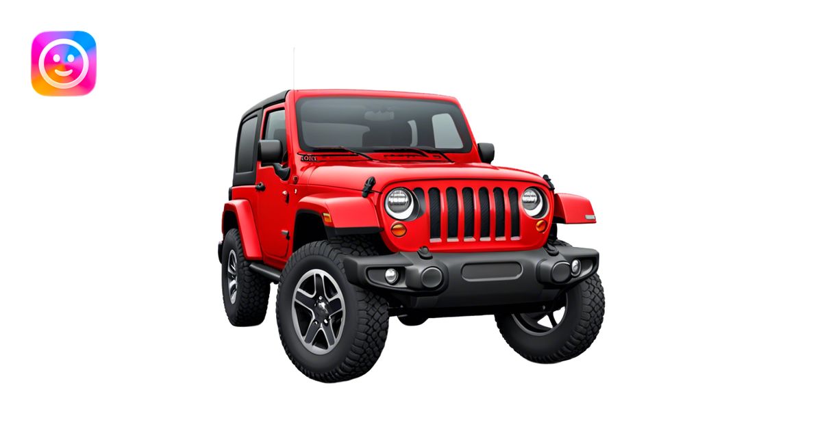 Jeep Wrangler - Jeep (Model Year: 2022) (Iconic colour: Red) emoji | AI ...