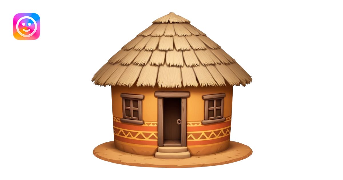 African mud hut tribal house, round adobe clay house, thatched roof ...