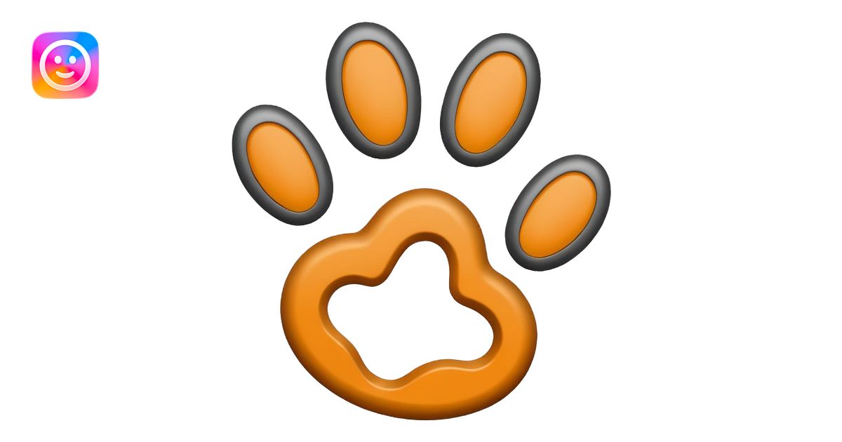 simple Cat footprint emoji | AI Emoji Generator