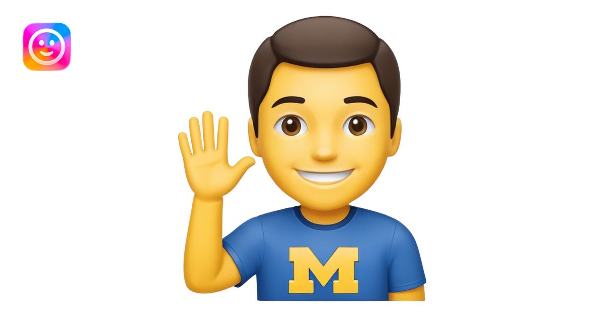 Michigan Go Blue emoji | AI Emoji Generator