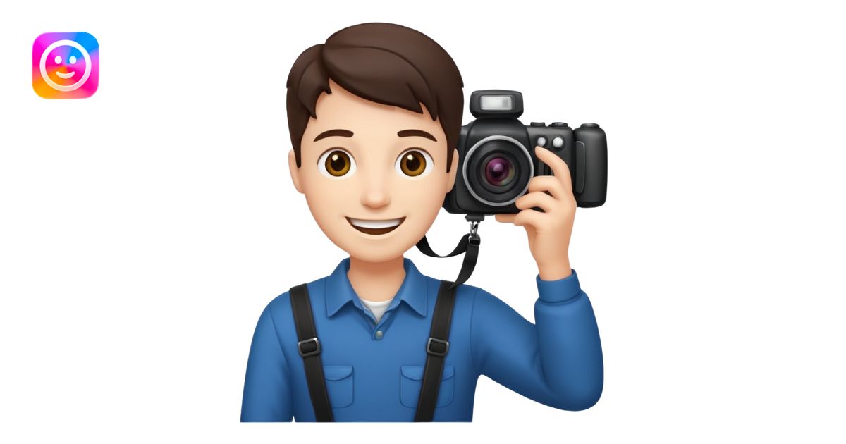Create an happy photographer emoji | AI Emoji Generator