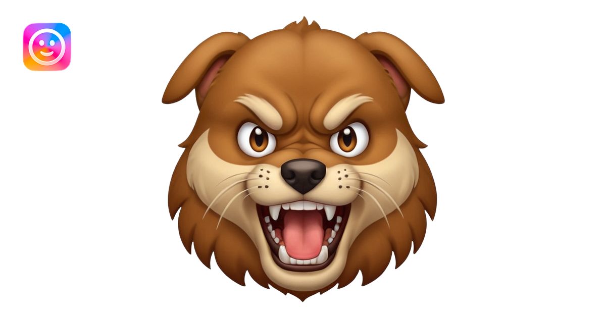 Angry dog emoji | AI Emoji Generator