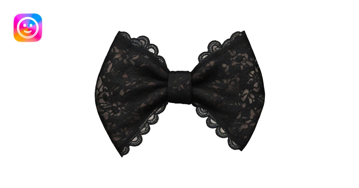 black lace bow emoji | AI Emoji Generator
